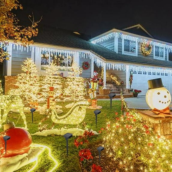 LINYAN-4 Pack Solar String Lights Outdoor, Total 160FT 480LED Solar ...