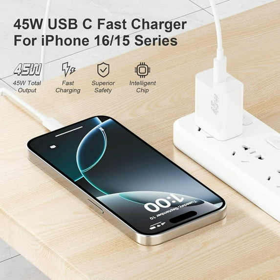 LINYAN-45w Fast Charger Fast kit, 45W USB C Fast Charger Block with ...