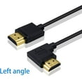 LINYAN-4K Coiled Short HDMI Cable 1FT-4FT, Left Angled 90 Degree HDMI ...