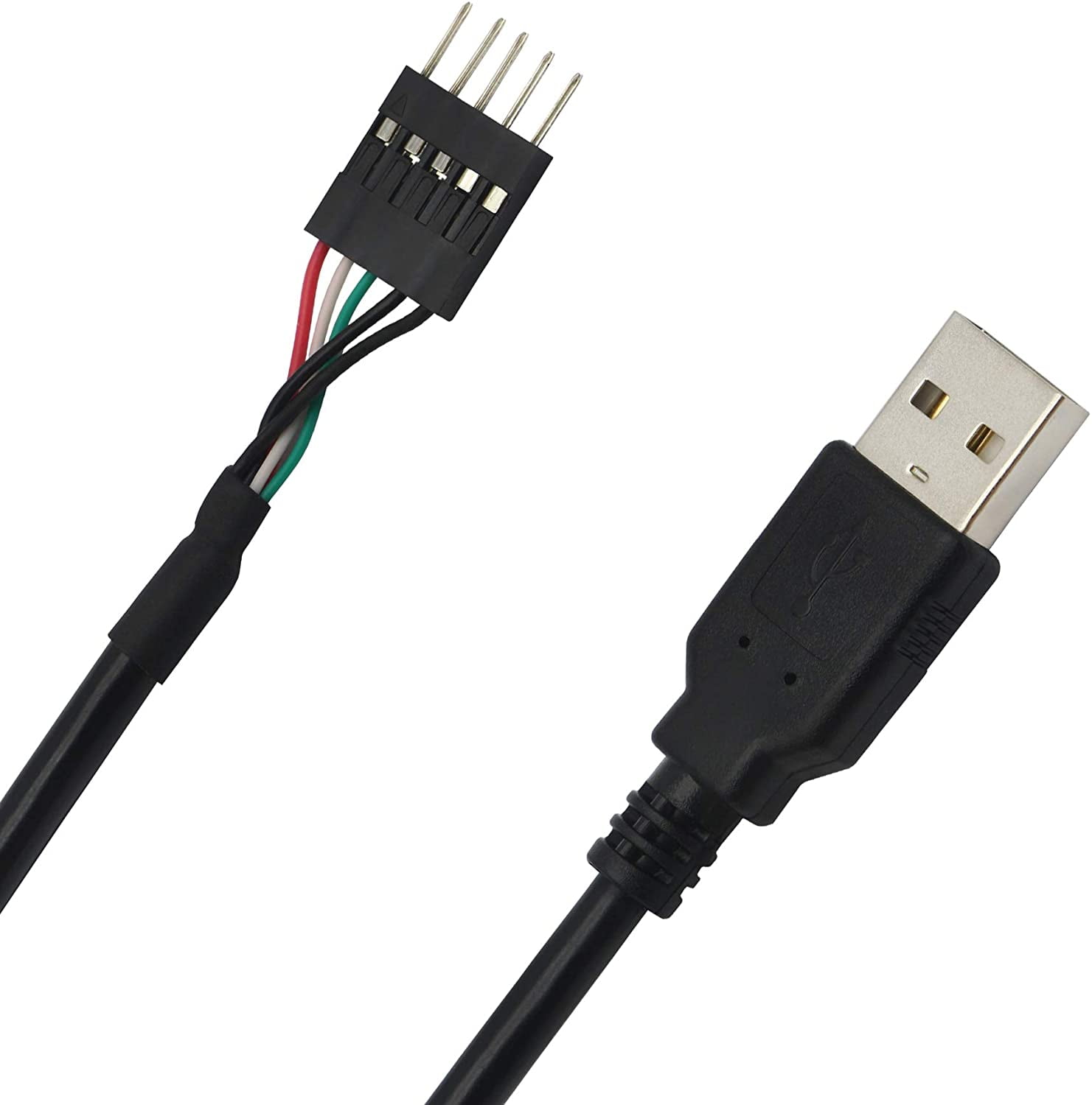 LINYAN-5 Pin Motherboard Header to USB A, Dupont IDC 5-Pin to USB 2.0 ...