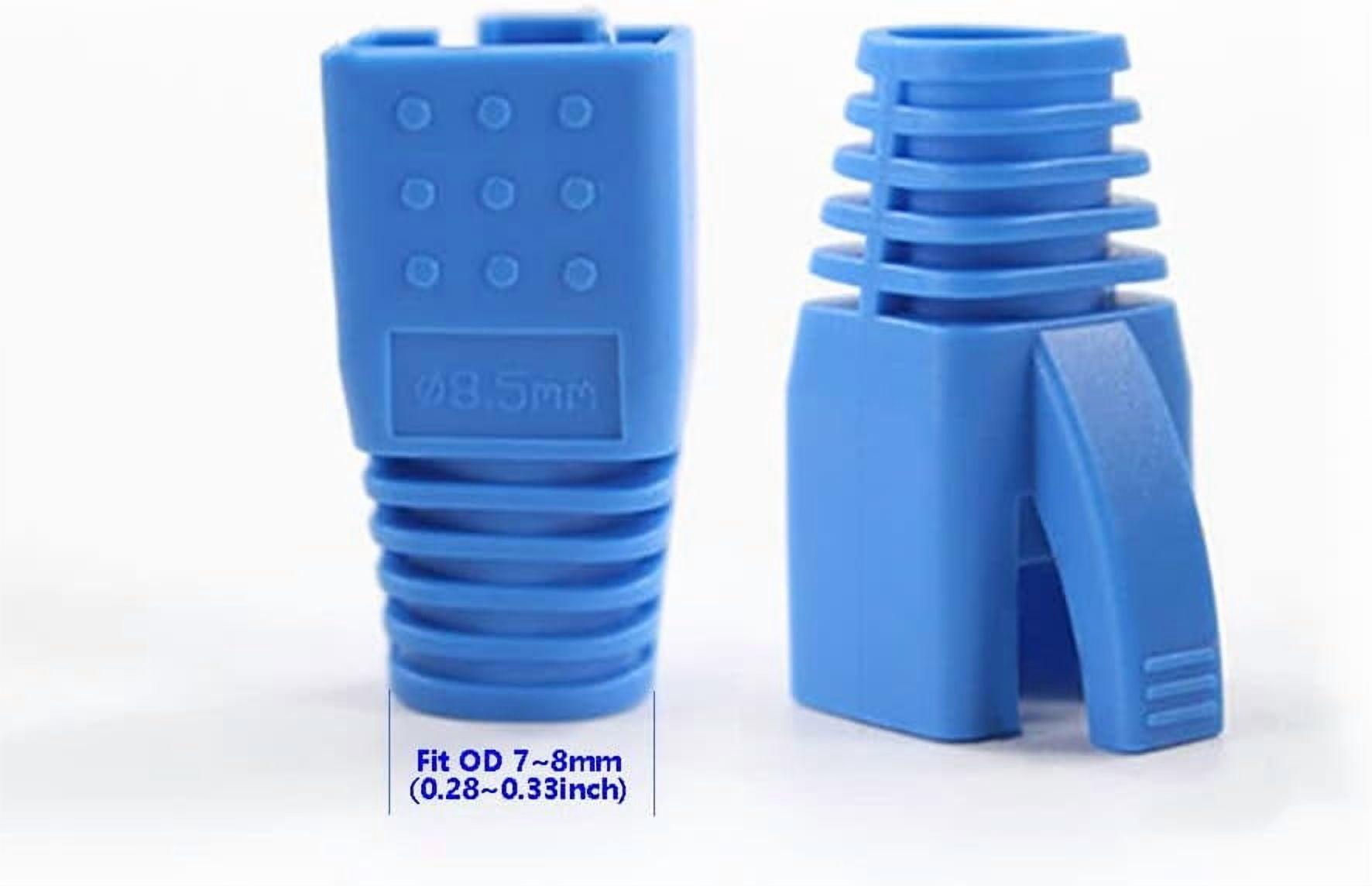 LINYAN-50 Pcs Cat7 Cat7A Cat8 Strain Relief Boot, RJ45 Plug Connector ...