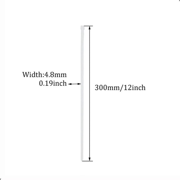 LINYAN-50Pcs Cable Zip Ties 300 x 4.8mm / 12 x 0.19 Inch Self-Locking ...