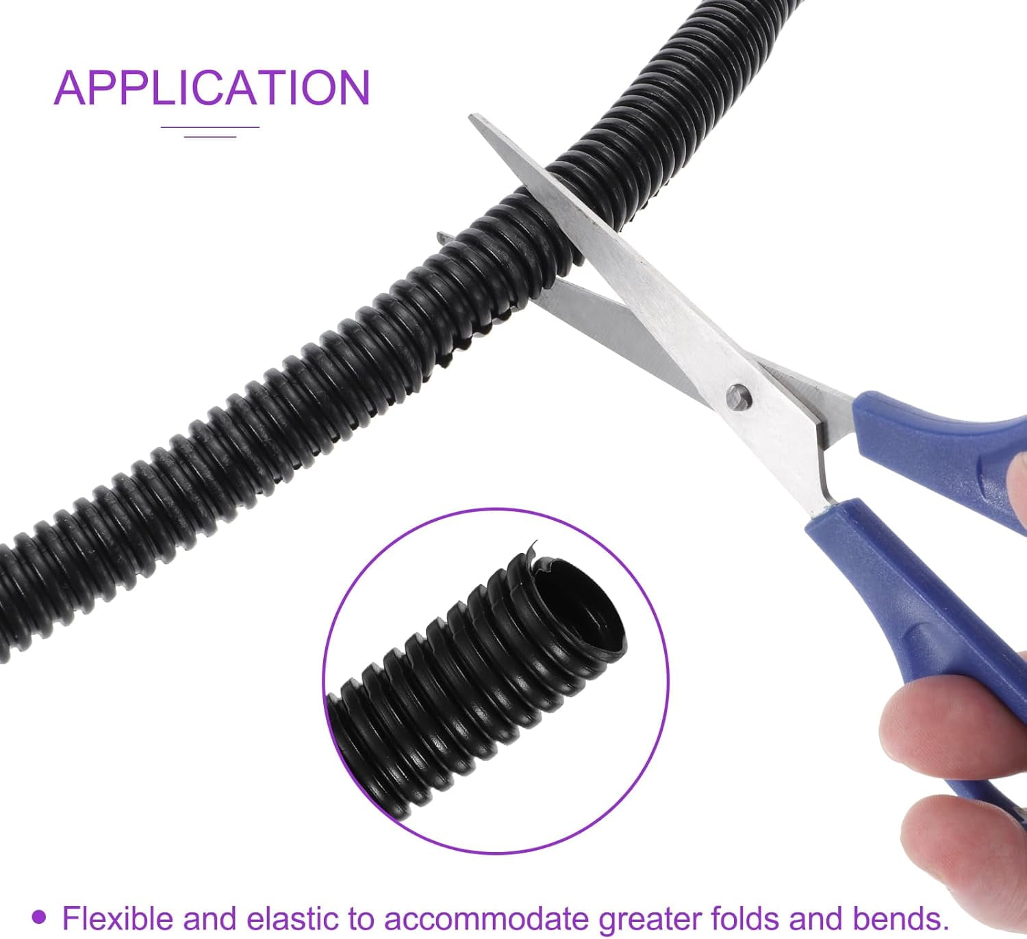 LINYAN-50ft Wire Loom Split Tubing 1 Inch, Cord Protectors from Pet ...