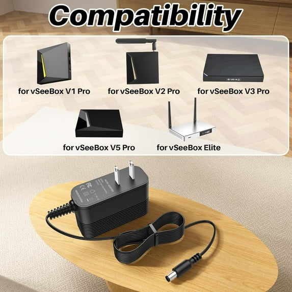 LINYAN-5V 2A Charger for vSeeBox V5 Pro, V5, V3 Pro, V3 Plus, V2 Pro ...