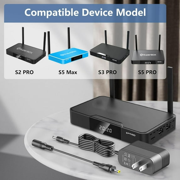 LINYAN-5V Adapter Charger Compatible with Superbox S5MAX, S5PRO, S3Pro ...
