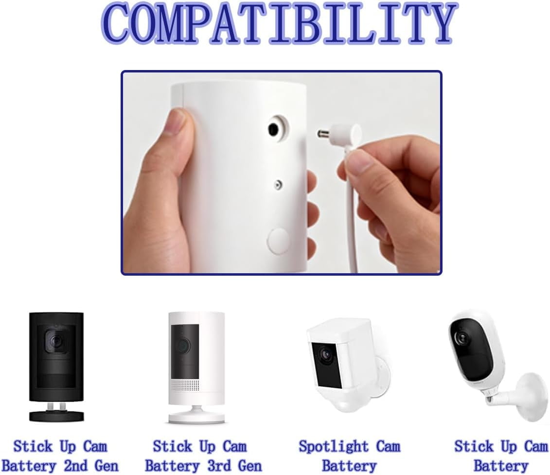 LINYAN-5V Power Adapter for Ring Pan Tilt Stick Up Camera,Compatible ...