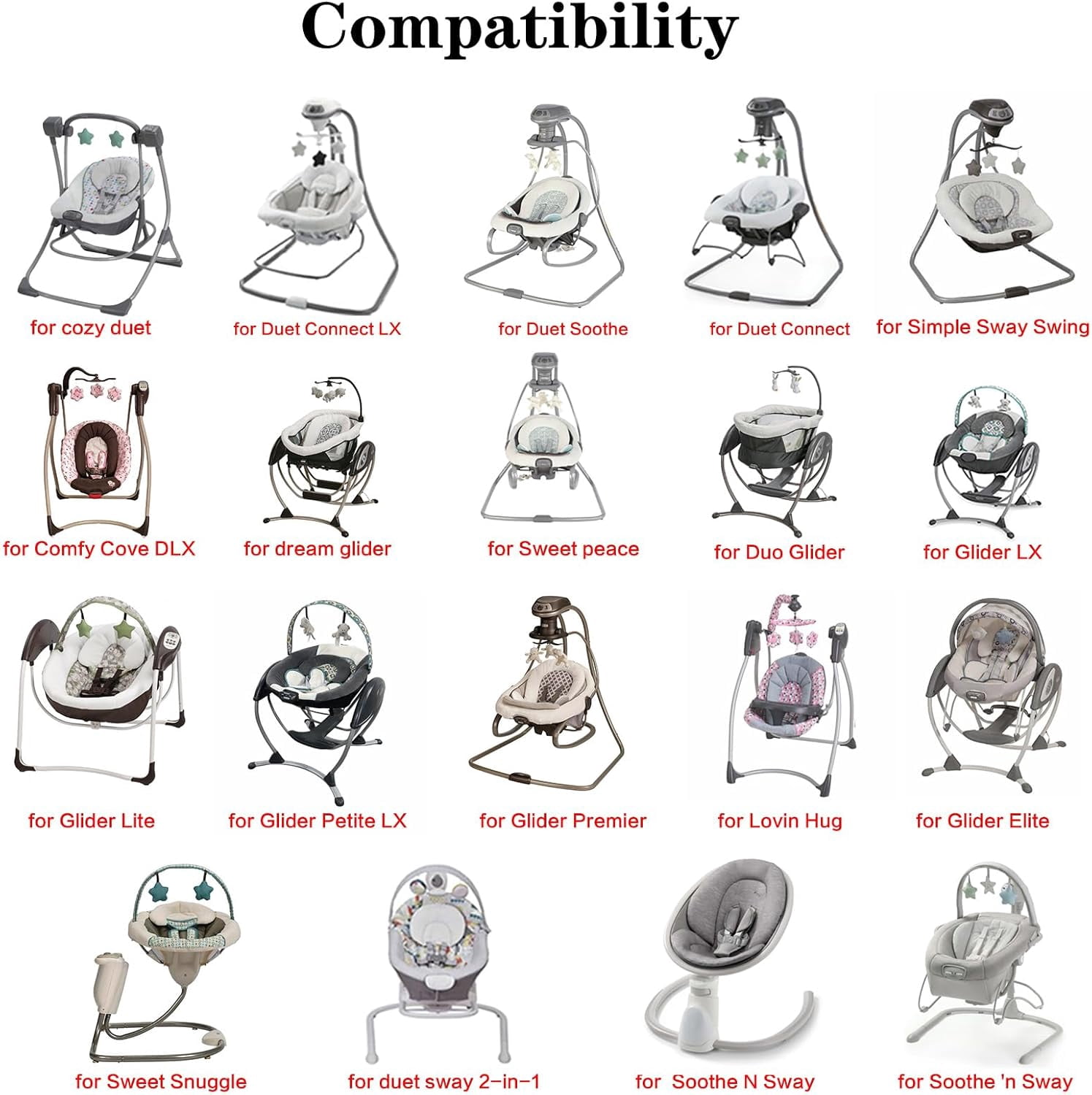 LINYAN-5V Power Cord for Graco Duet Connect LX,Simple Sway Swing ...