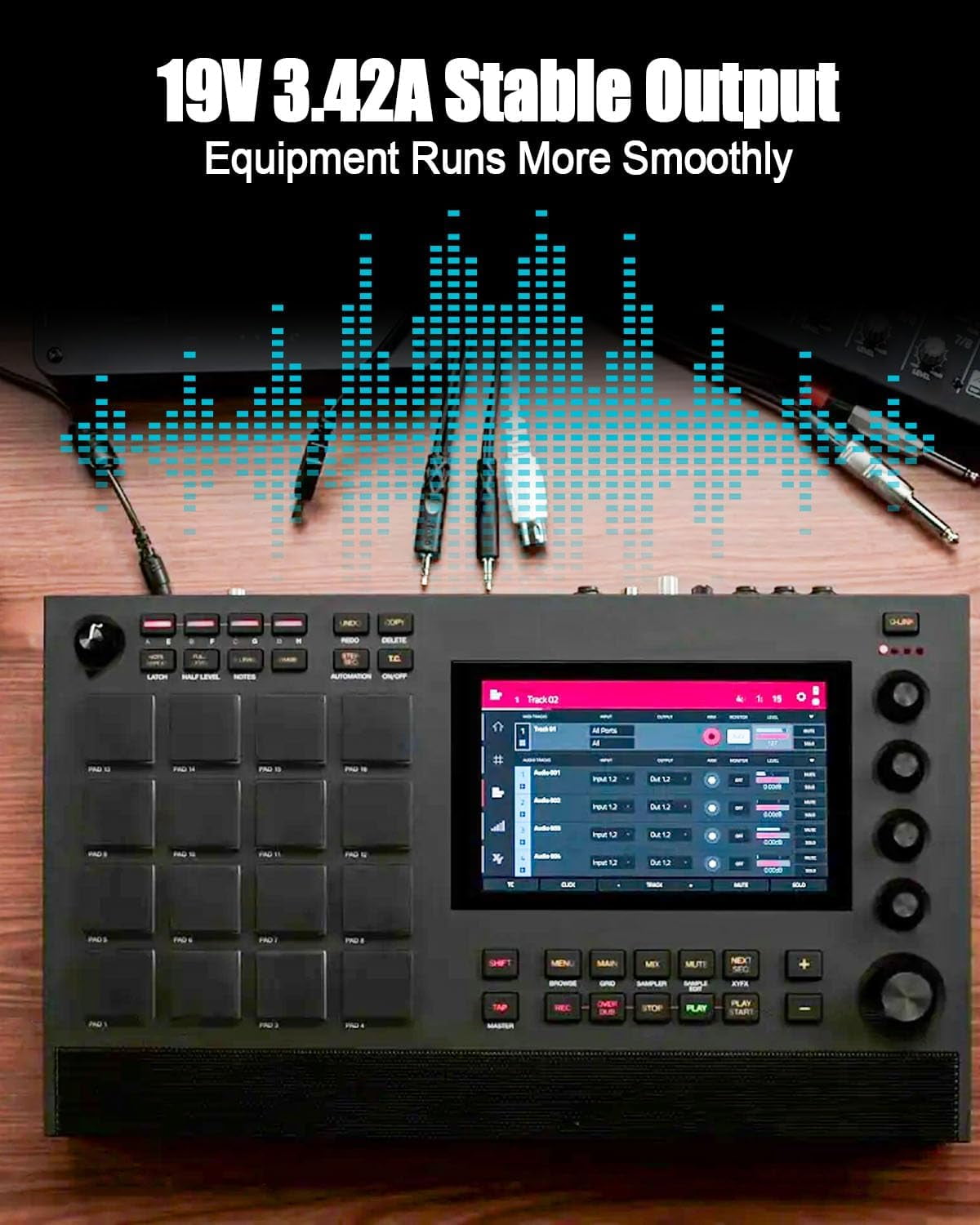 LINYAN-65W 19V AC/DC Power Adapter Fit for Akai Professional MPCLive ...