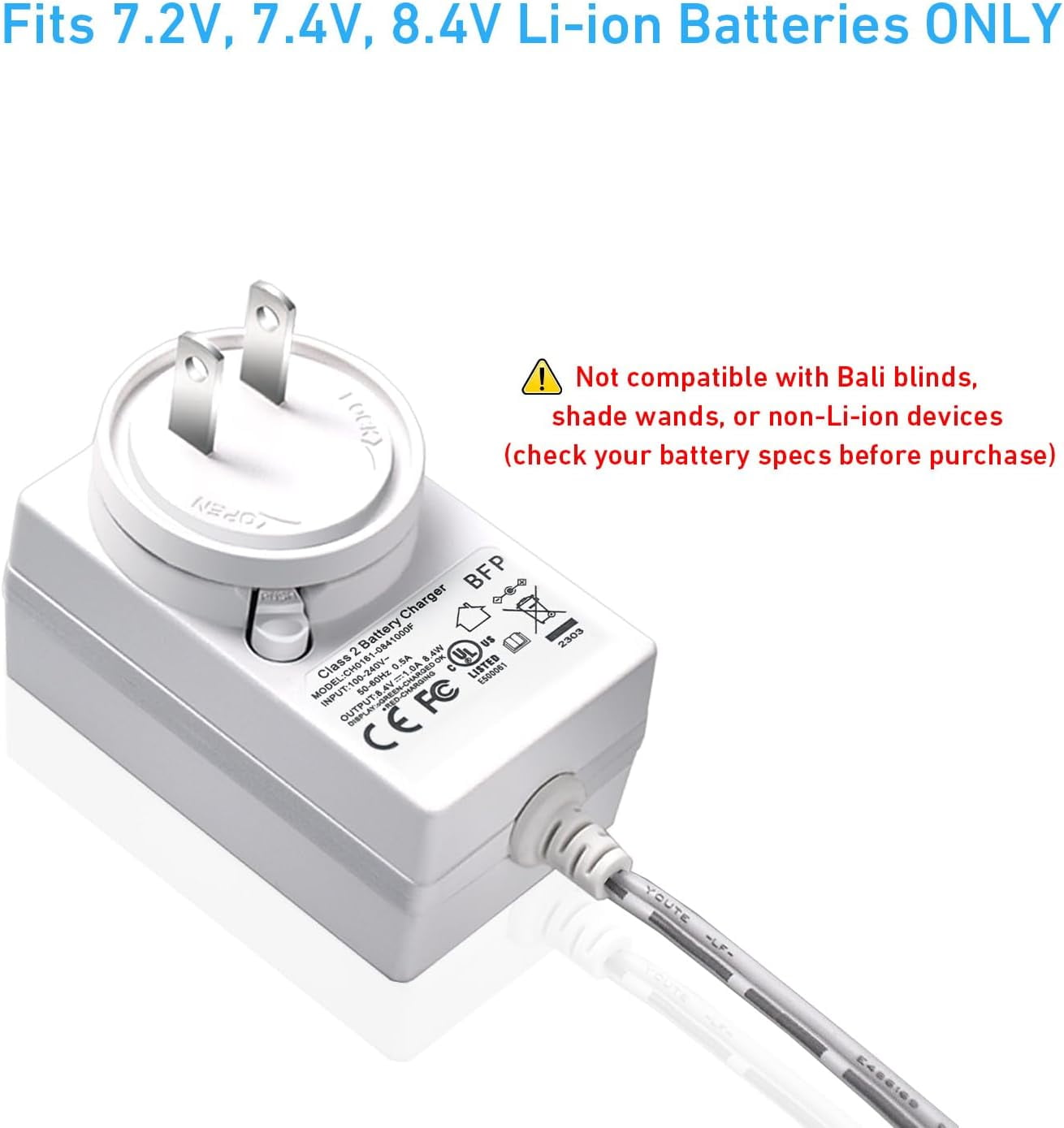 LINYAN-8.4V 1A Li-ion Battery Charger Power Adapter for 7.2V,7.4V 8.4V ...