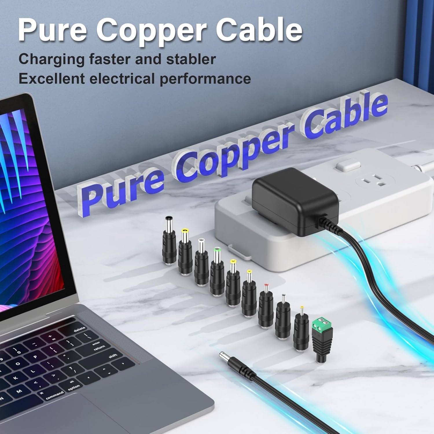 LINYAN-8V 2A 1A Charger AC Adapter 16W Max Switching Power Supply DC 8 ...