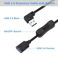 LINYAN-90 Degree USB 3.0 Switch Extension Cable,Right Angle USB Type A ...