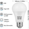 LINYAN-A19 LED Light Bulb 3000K Warm White, 12 Pack high Output A19 LED ...