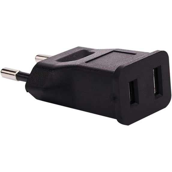 LINYAN-AC Adapter, EU 2 Pole to US 2 Female Jack, Black, Type E Plug ...
