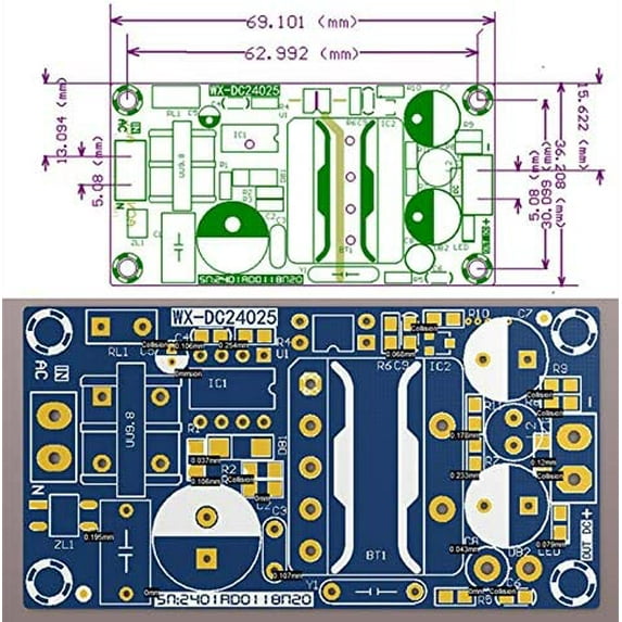LINYAN-AC to DC Isolated Power Supply Module AC 120V 100V - 265V to DC ...