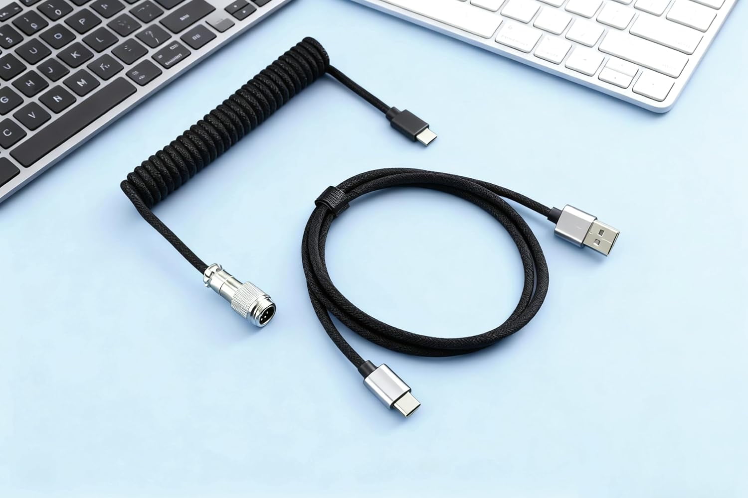LINYAN-Adapter Compatible Pro Custom Coiled USB C Cable for Gaming ...