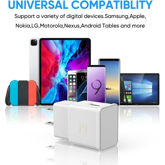 LINYAN-Adaptive Fast Charging Block USB Wall Charger Adapter Fits ...