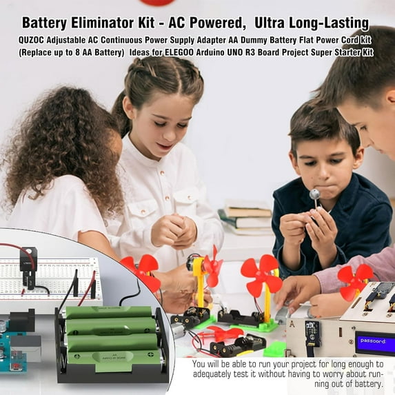 LINYAN-Adjustable AC Continuous Power Supply Adapter AA Dummy Battery ...