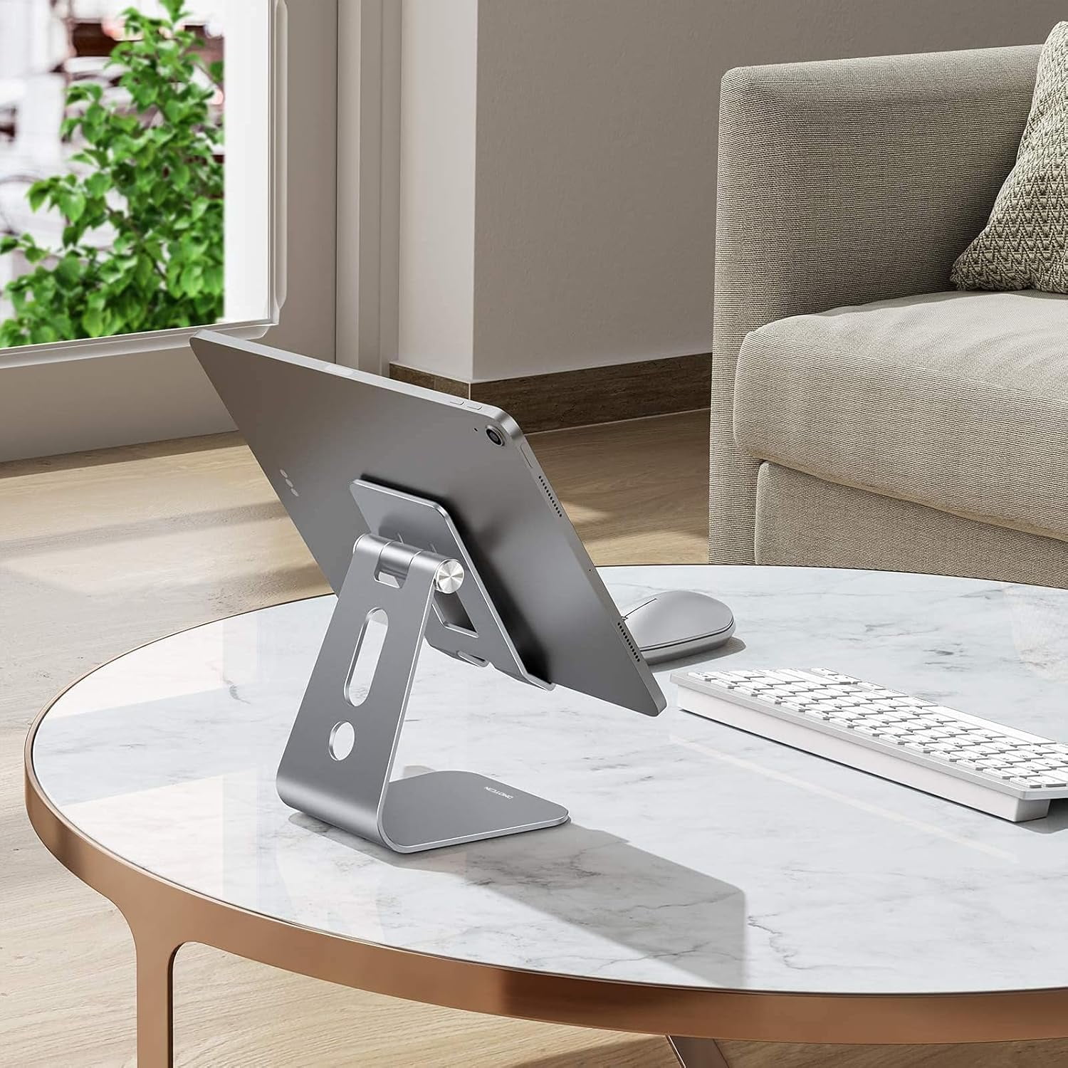 LINYAN-Adjustable Tablet Stand for Desk, Upgraded Longer Arms for ...