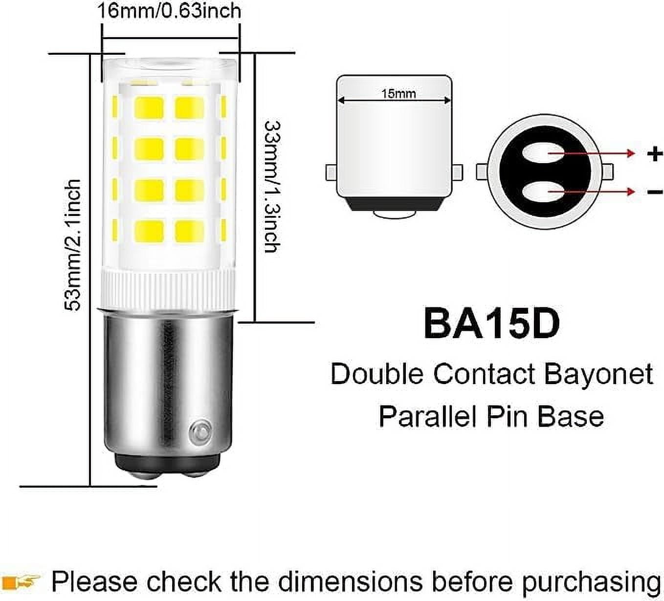 LINYAN-BA15D LED Double Contact Bayonet Base 120 Volts 4W BulbDaylight ...