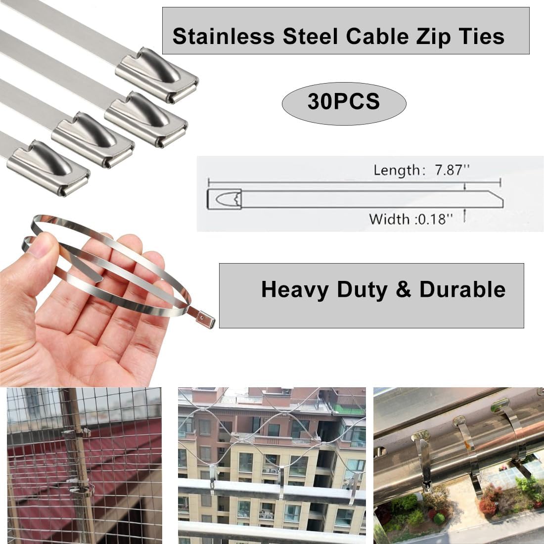 LINYAN-Cable Ties Kit, 155pcs Multi-Purpose Reusable Cable Wire ...