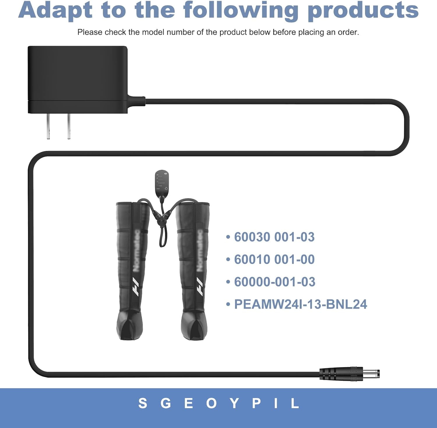 LINYAN-Charger Compatible with Hyperice Normatec 3 2.0 Pro Leg ...