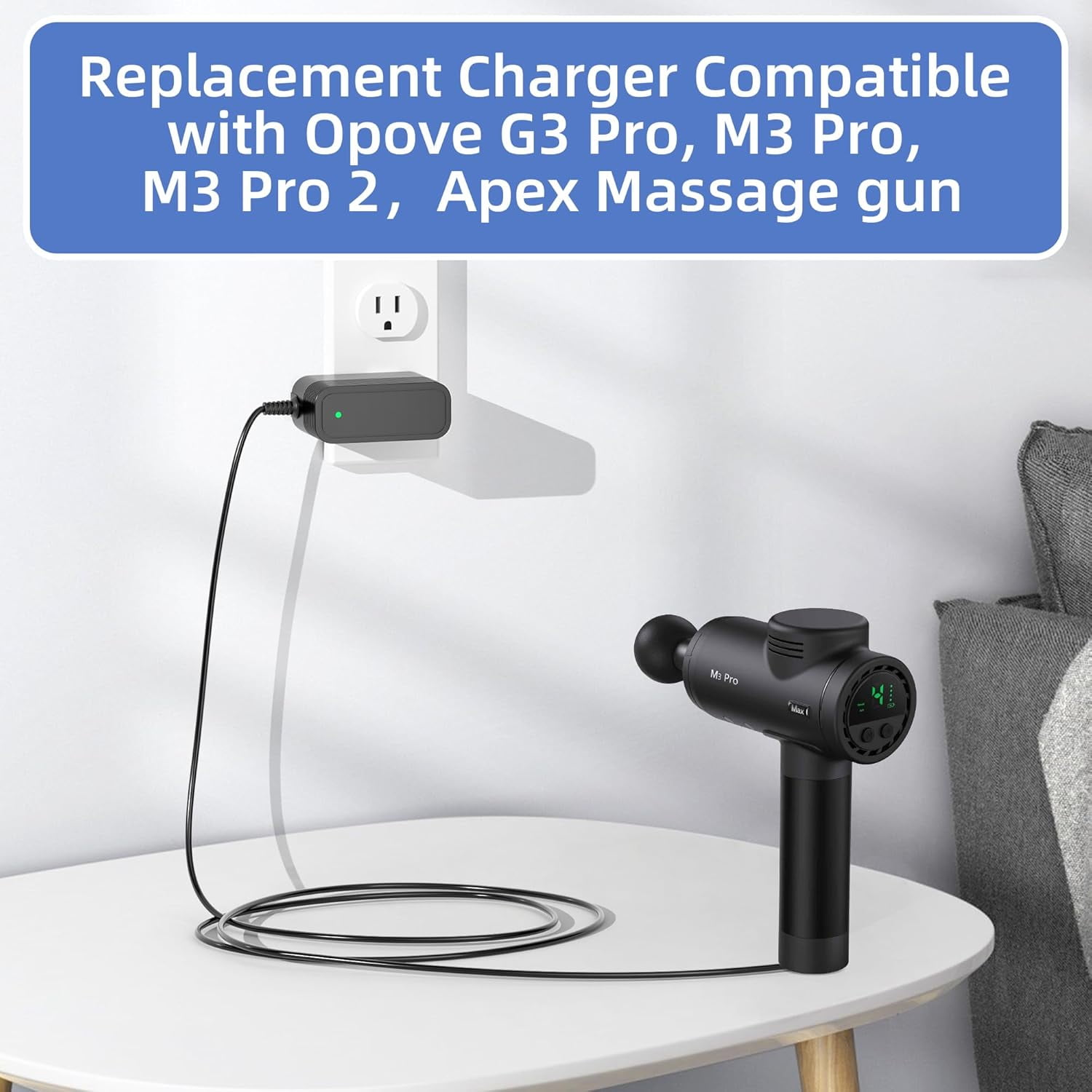 LINYAN-Charger for Opove M3 Pro Massage Gun Power Cord Compatible with ...