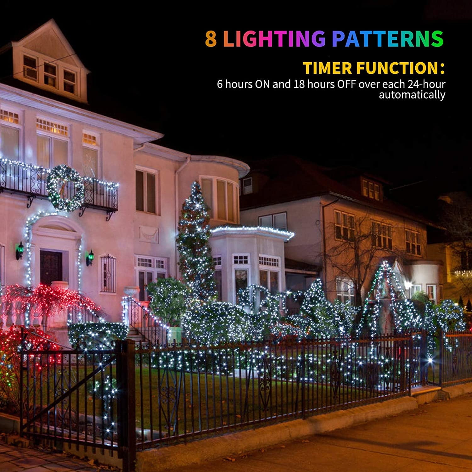 LINYAN-Christmas Lights 33ft 100LED Outdoor Indoor Christmas String ...