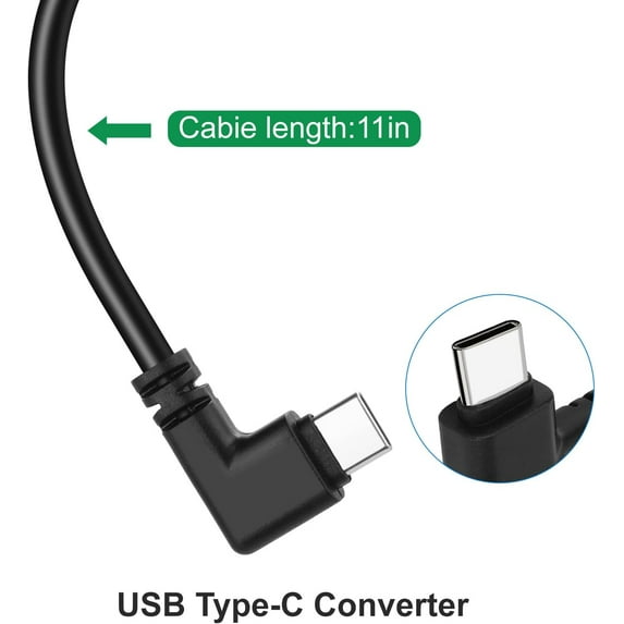 LINYAN-DC 24V/12V to 5V USB Type-C Right Angle Step Down Converter ...