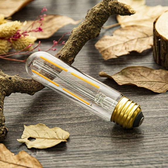 LINYAN-Dimmable T10 LED Bulbs Warm White 2700K LED Tubular Edison Light ...