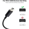 LINYAN-Dual Mini USB Splitter Cable,2 in 1 USB 2.0 A Male to 2 Mini 5 ...