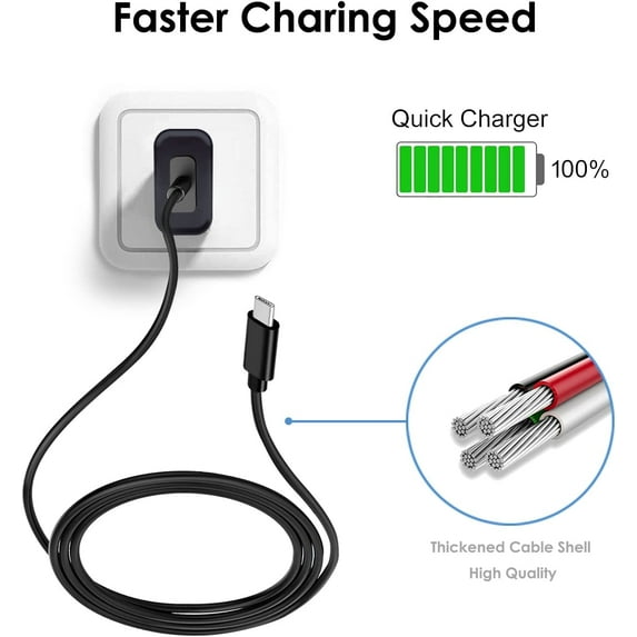 LINYAN-Fast Wall Charger 5ft USB Type C Charging Cable Cord fit for TCL ...