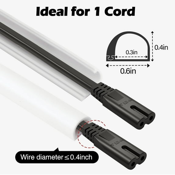 LINYAN-Flexible Silicone Cable Cord Cover Hider 78 Inch Hides Wires ...