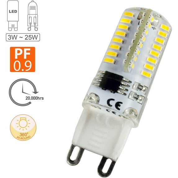 LINYAN-G9 Pin Base LED Bulb, 25 Watt Glass Halogen (Daylight White ...