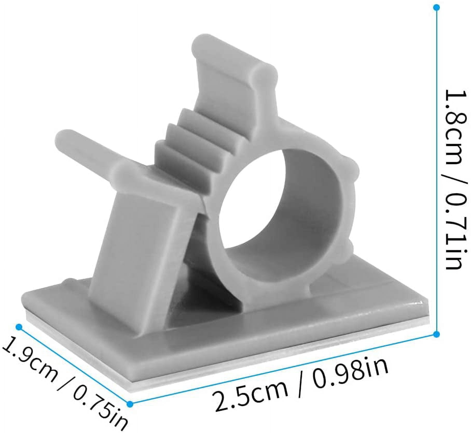 LINYAN-Grey Cable Clips, 50 Pack Self Adhesive Cord Holders, Reusable ...
