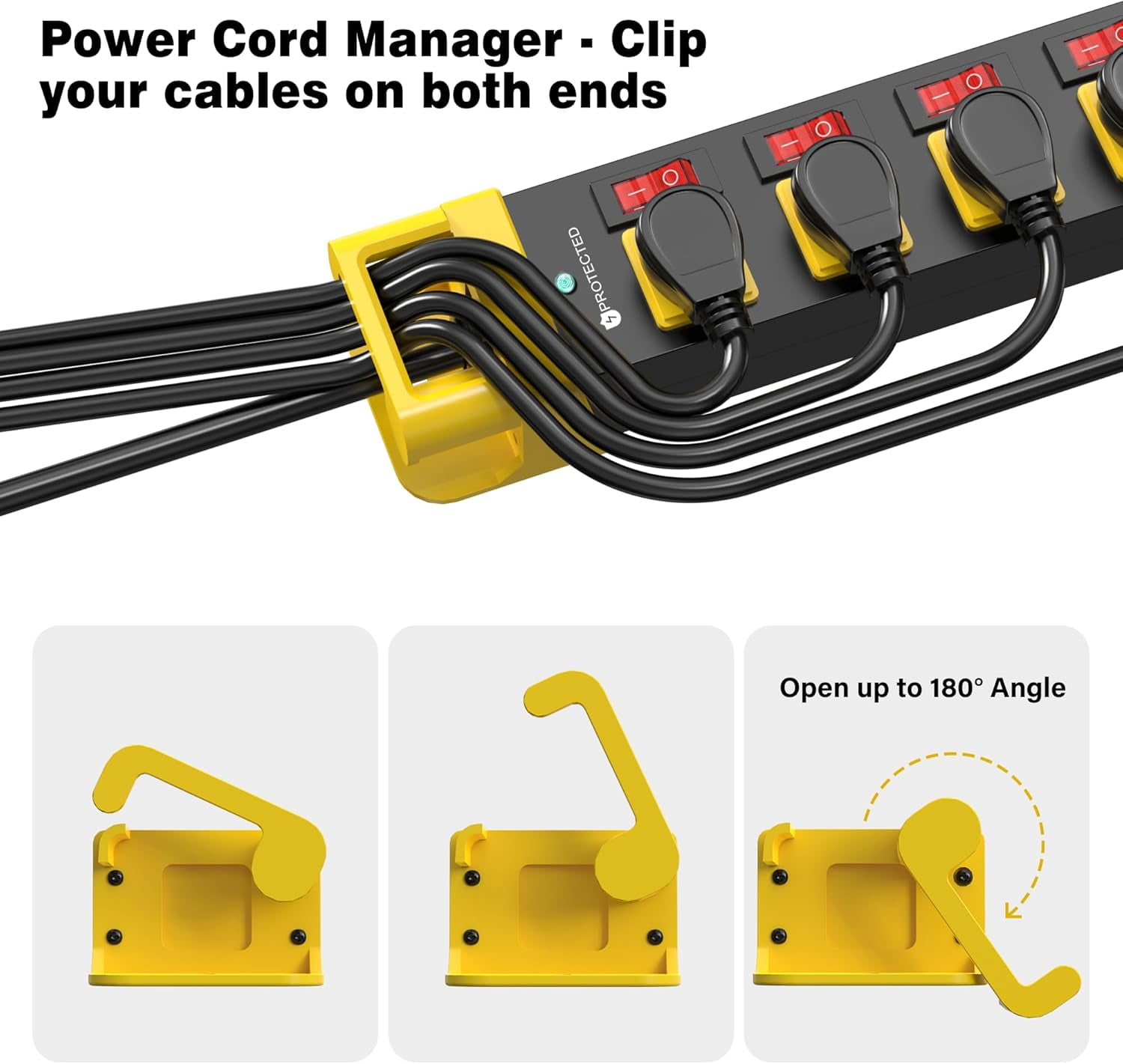 LINYAN-Heavy Duty Power Strip - 6 Outlet Power Strip with Individual ...