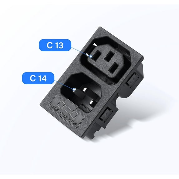 LINYAN-IEC C13 C14 Inlet Module Plug,AC 250V 10A 3 Pin 3-in-1 Male and ...