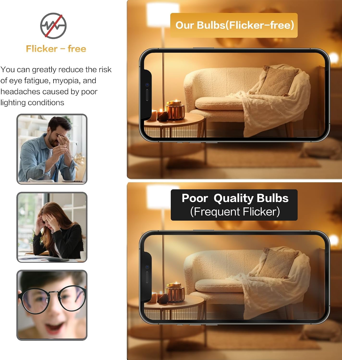 LINYAN-LED Bulb 3W 25 Watt Equivalent Light Bulbs Night Stand Table ...