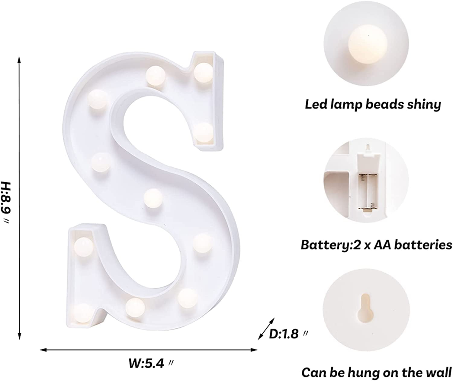 LINYAN-LED Letter Lights Sign Marquee Light Up Letters Sign for Night ...