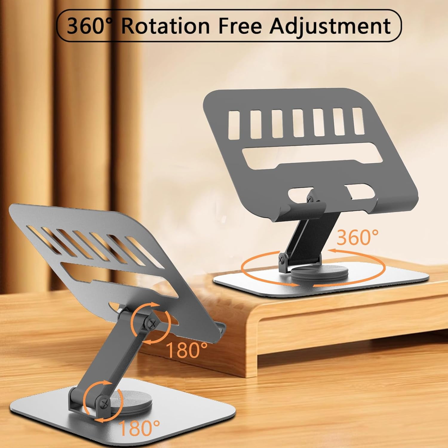 LINYAN-Larger Metal Tablet Stand, Adjustable 360° Rotation Tablet ...