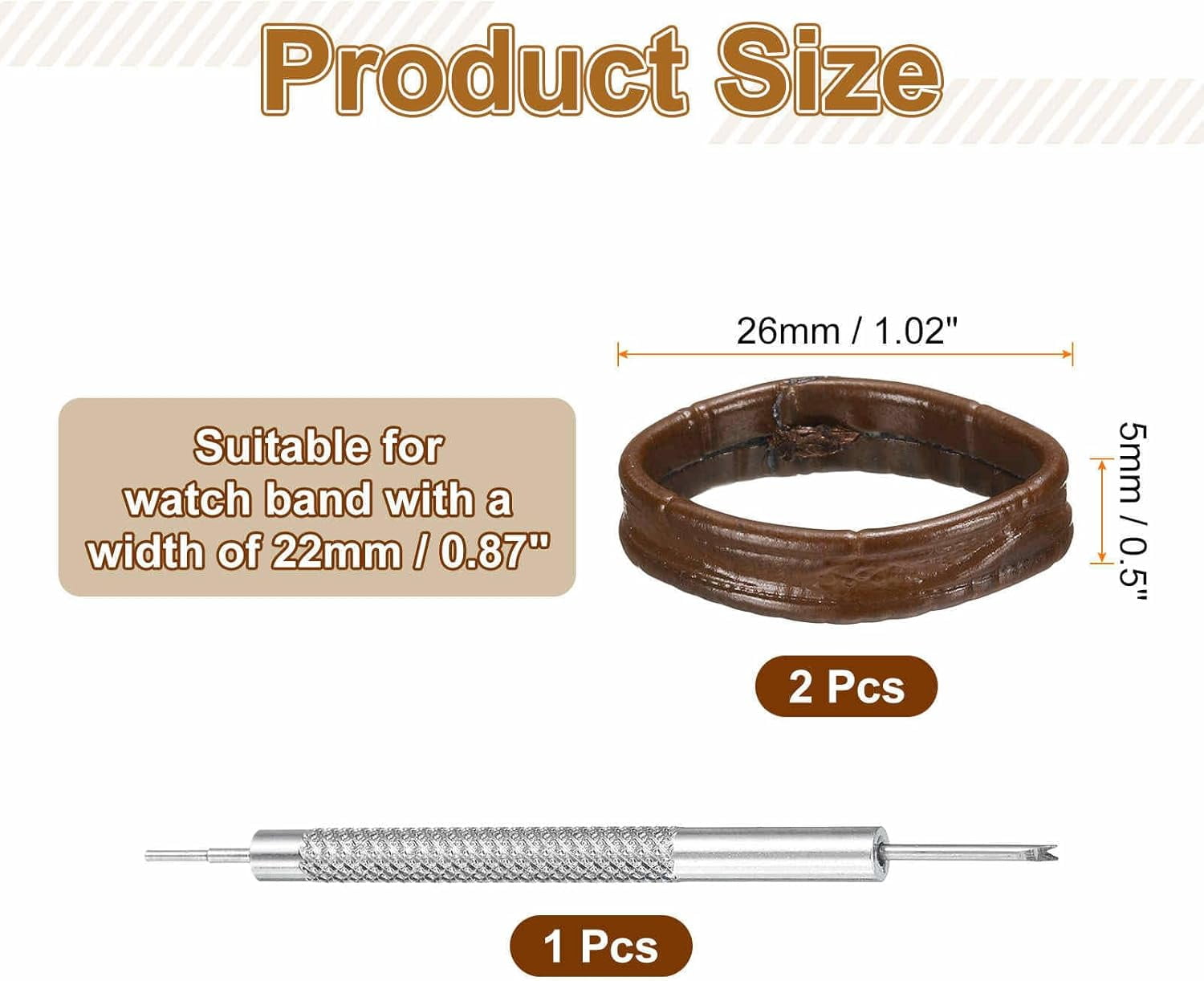 LINYAN-Leather Watch Band Loops Replacement Watch Band Keeper Watch ...