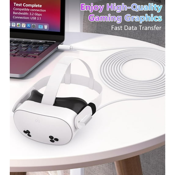 LINYAN-Link Cable 10FT Compatible with Meta/Oculus Quest 3S, Quest 3 ...