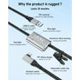 LINYAN-Link Cable 16FT Charging & 5Gbps,Braided USB3.0 to USB C Charger ...