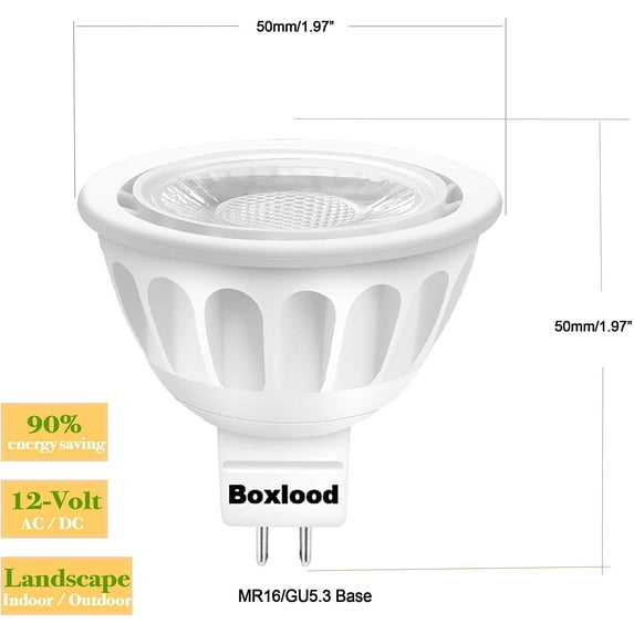 LINYAN-MR16 LED Light Bulb Non Dimmable, 90% Energy Saving, 6000K Cool ...