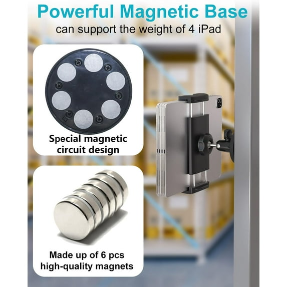 LINYAN-Magnetic Tablet Holder, Fridge Mount for iPad, [Powerful ...