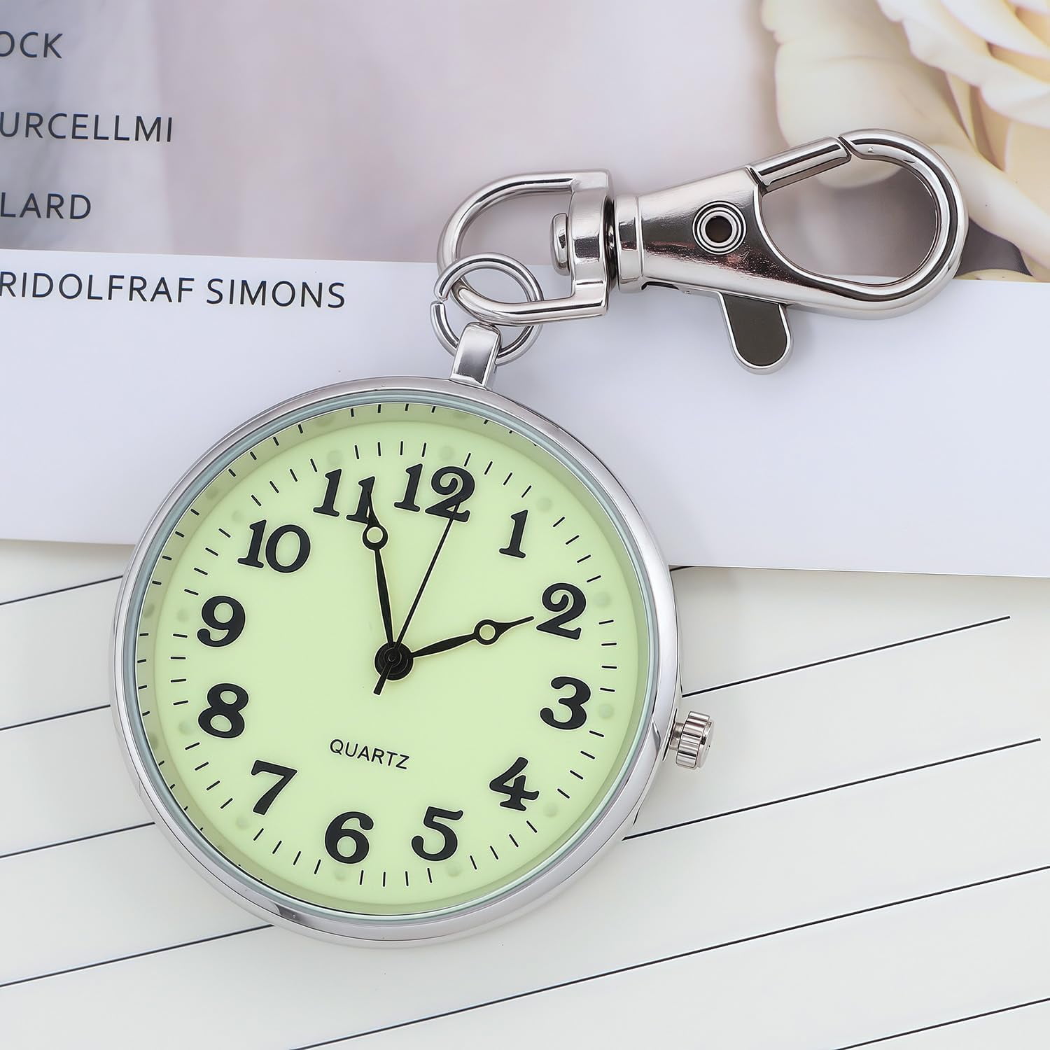 LINYAN-Men's Portable Ultra-Thin Uncovered Quartz Pocket Watch with Key ...