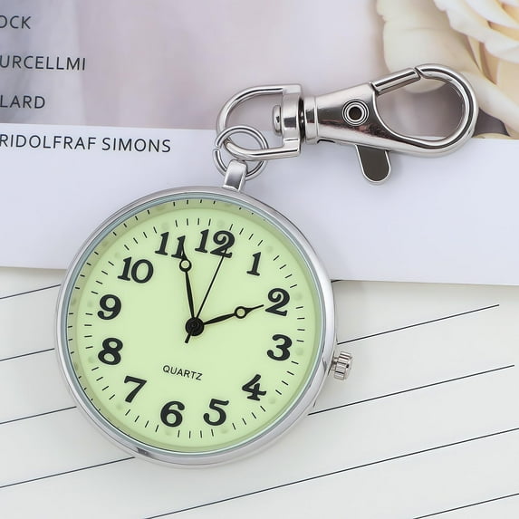 LINYAN-Men's Portable Ultra-Thin Uncovered Quartz Pocket Watch with Key ...