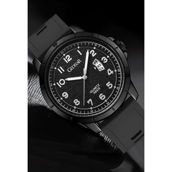 LINYAN-Mens Quartz Analog Wrist Watches Calendar Date Waterproof Big ...