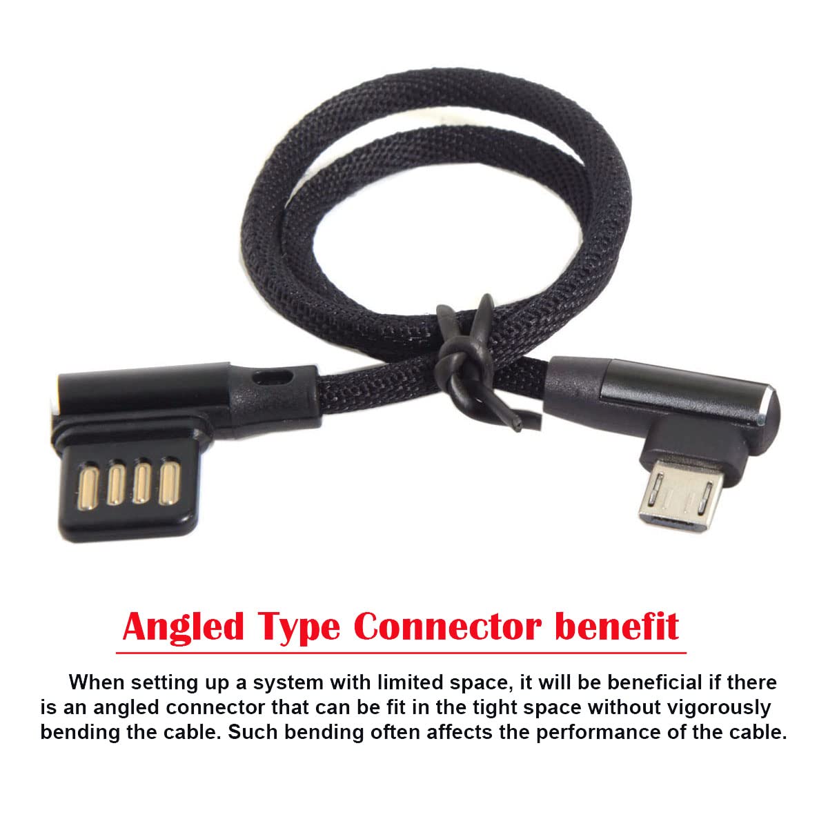 LINYAN-Micro USB 5Pin to Left Right Angled 90 Degree USB 2.0 Data Cable ...