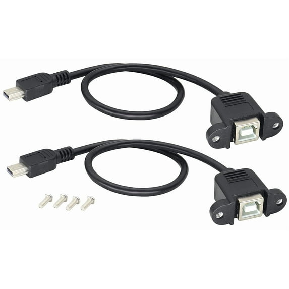 LINYAN-Mini USB Printer Cable, Mini USB Male to US-B B Femle Data ...