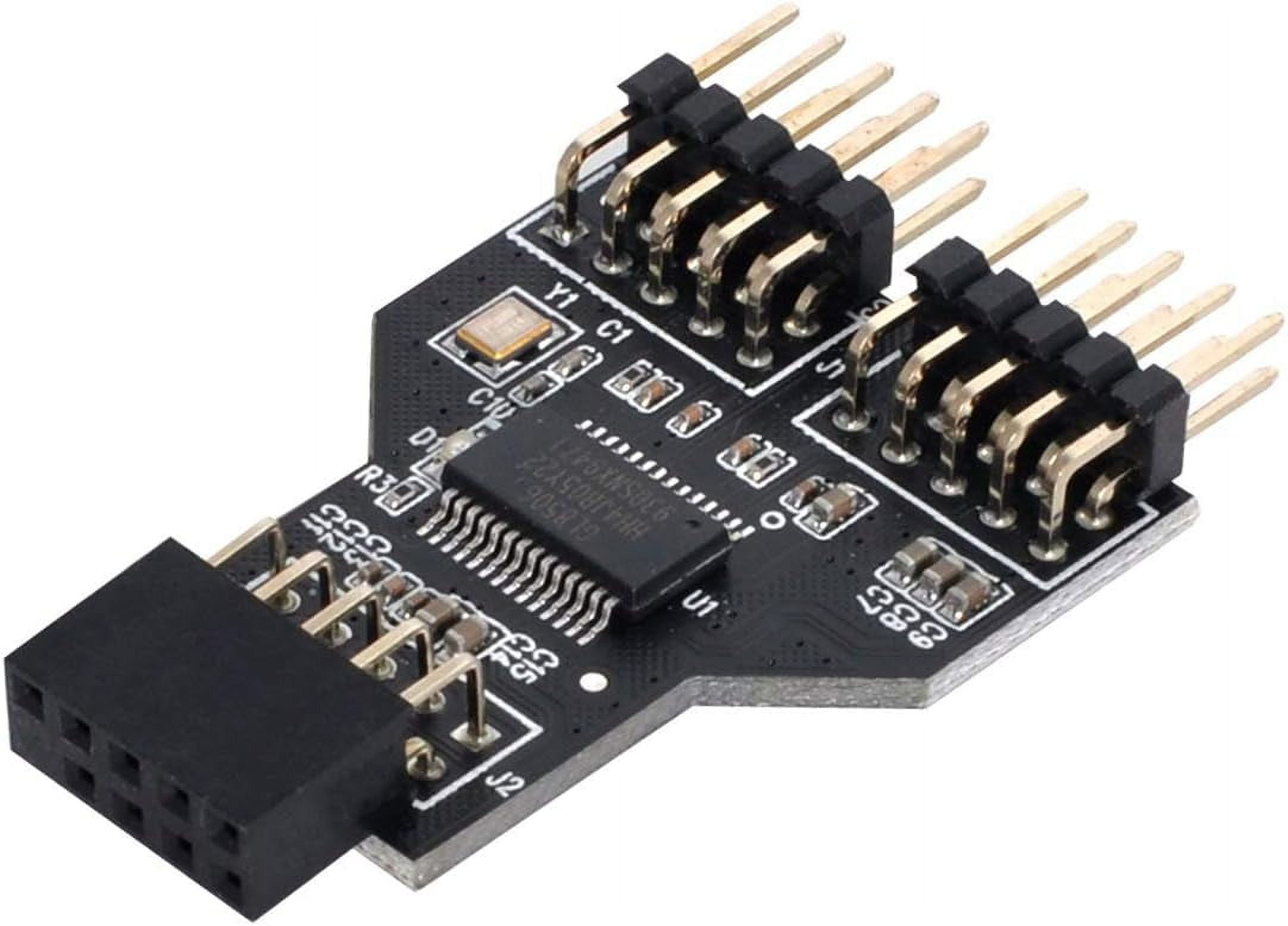 LINYAN-Motherboard 9pin USB 2.0 Header 1 to 2 Female Extension HUB ...